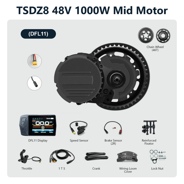 Tongsheng TSDZ2B TSDZ8 TSDZ16 Mid Drive Ebike Conversion Kit – eSoulbike